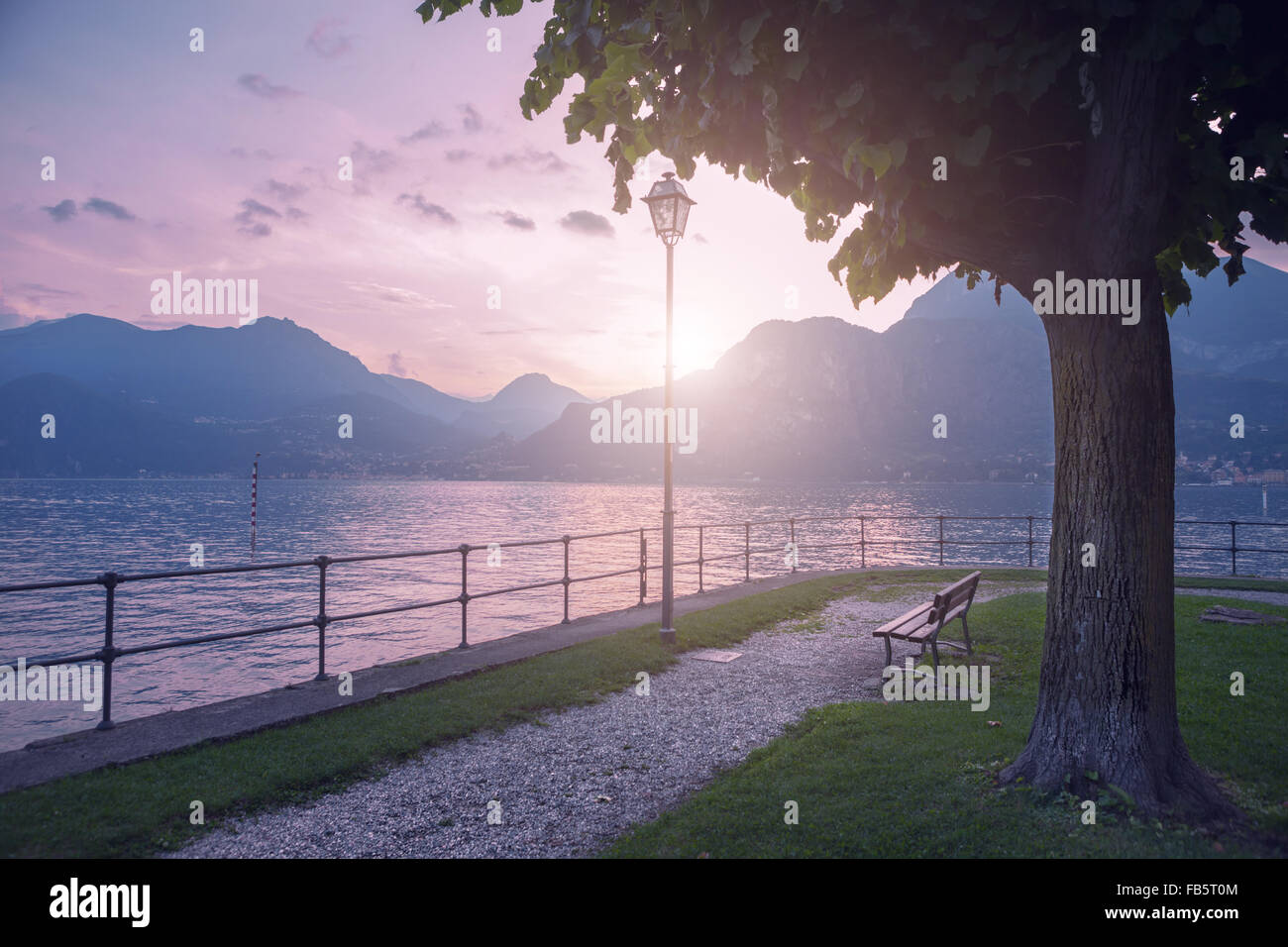 Beautiful sunset on lake como hi-res stock photography and images - Alamy