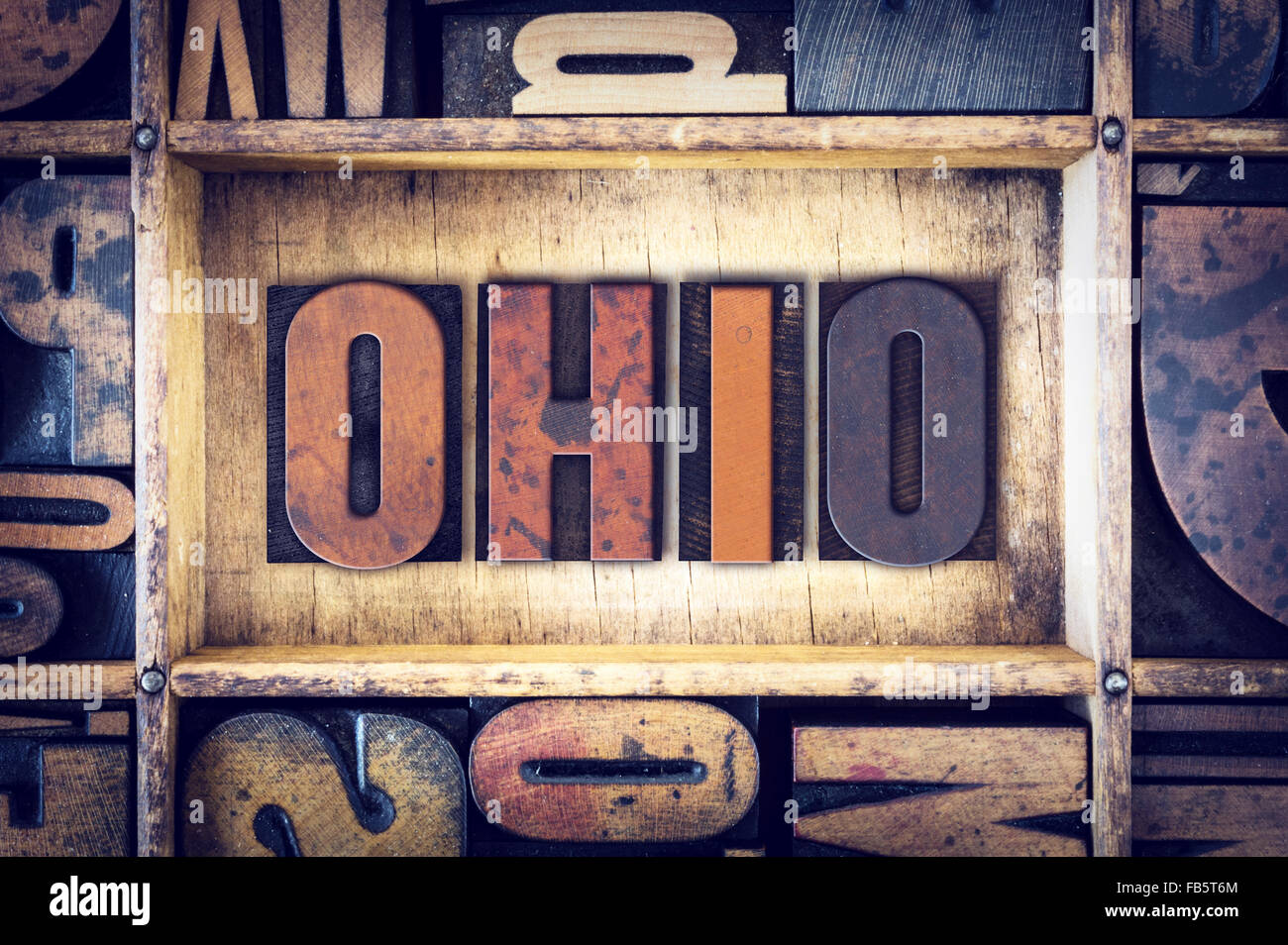Word ohio written in vintage hi-res stock photography and images - Alamy