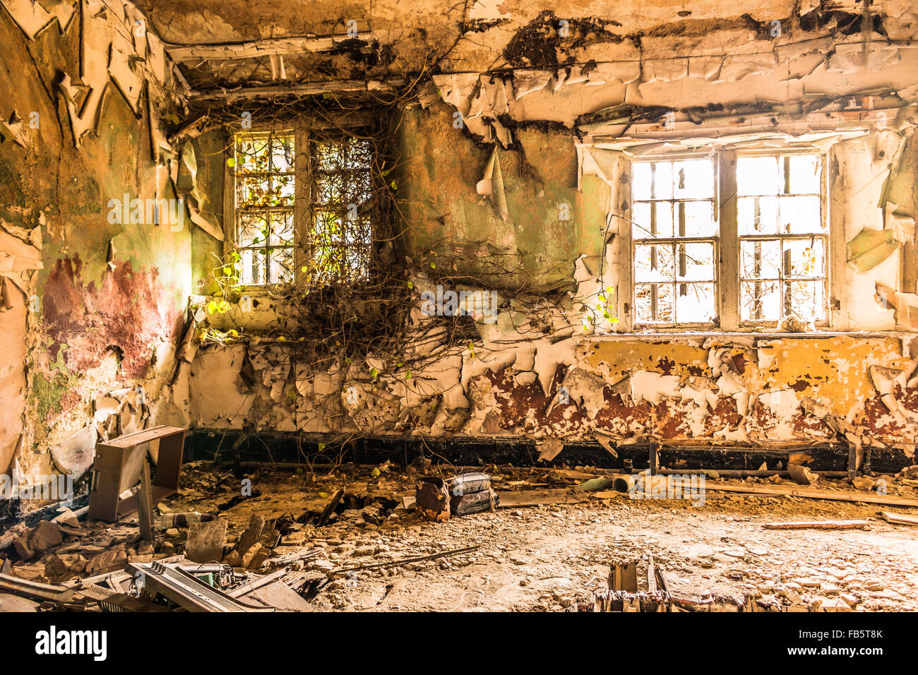 Derelict and Abandoned Buildings at RAF Nocton Hall Stock Photo - Alamy