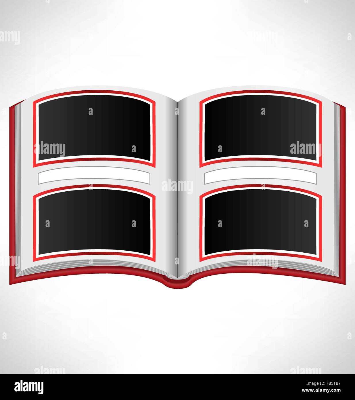 Open red book on grayscale Stock Vector Image & Art - Alamy