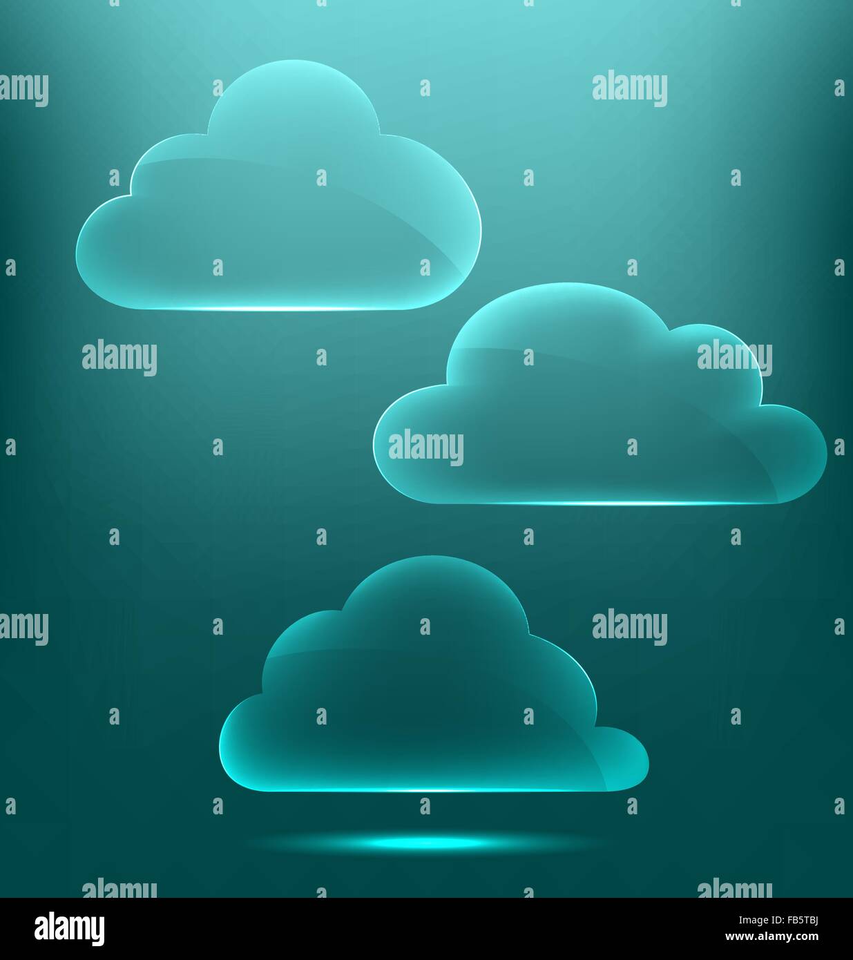 Glassy infographic clouds icons on cyan Stock Vector Image & Art - Alamy