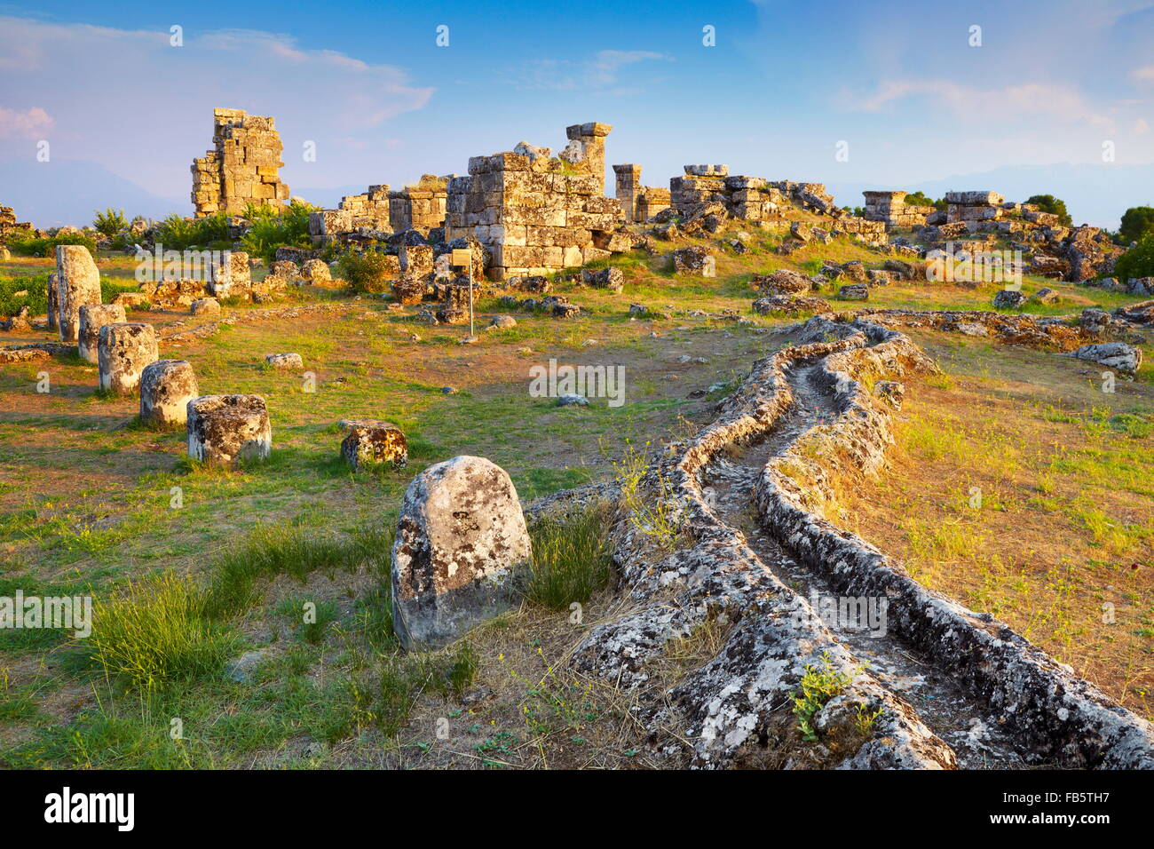 Hierapolis - Turkey, ancient city, water canal, Unesco Stock Photo - Alamy