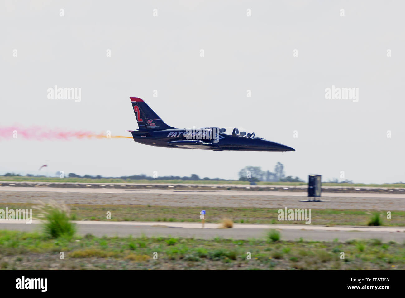 Jet fighter Patriots Flight Team airplane flying fast and low at 2015 ...