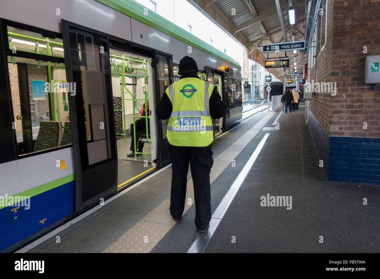 Croydon Tramlink Neighbourhood Officer at Wimbledon Station -1 Stock ...