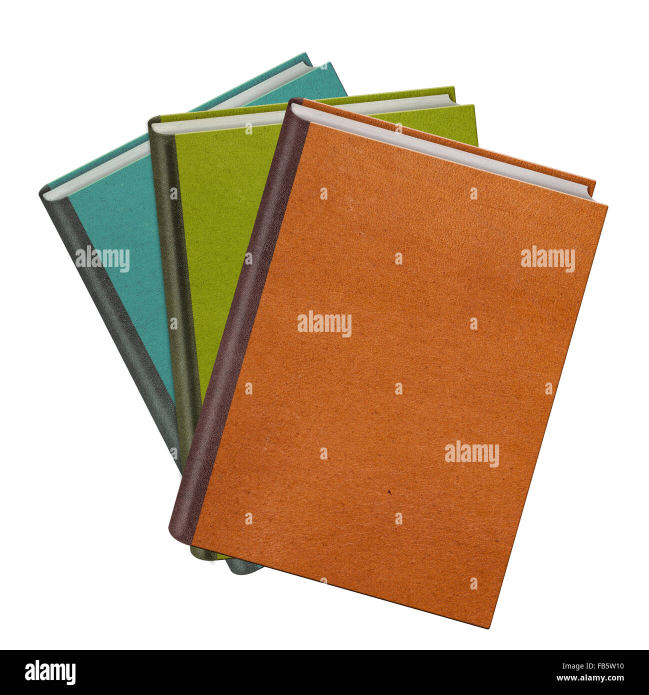 Color books isolated on white background Stock Photo - Alamy