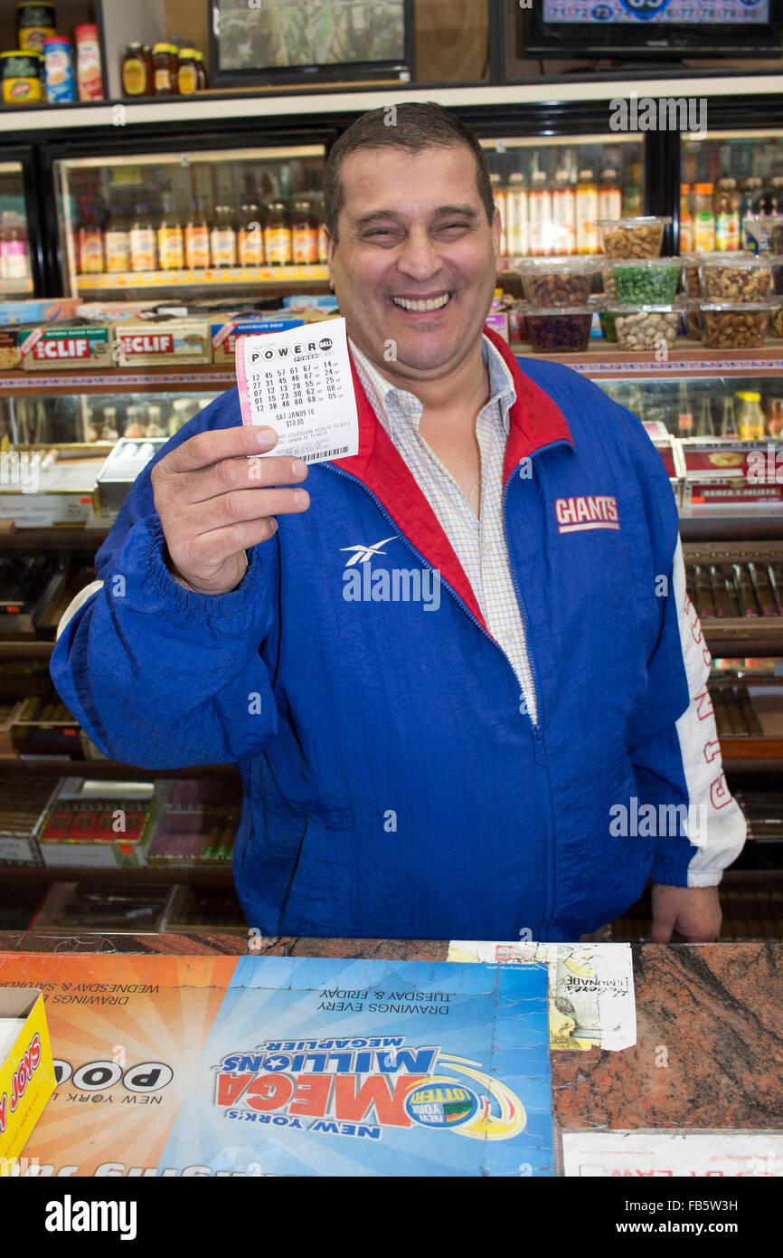 Jan. 9, 2016 - New York, New York, U.S. - Magdy Ibrahim, a Powerball ...