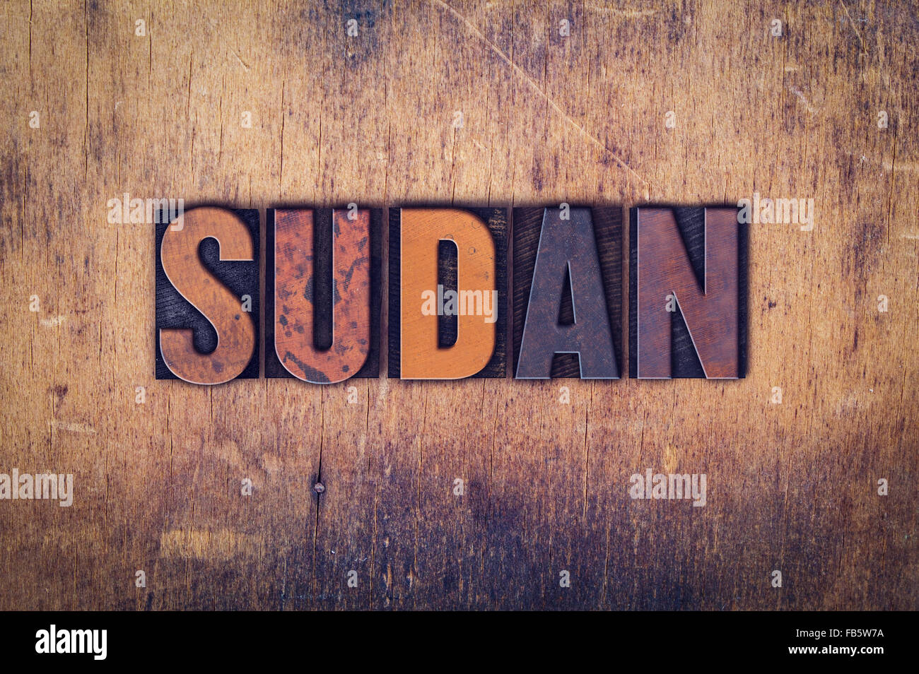 Word sudan written in vintage hi-res stock photography and images - Alamy