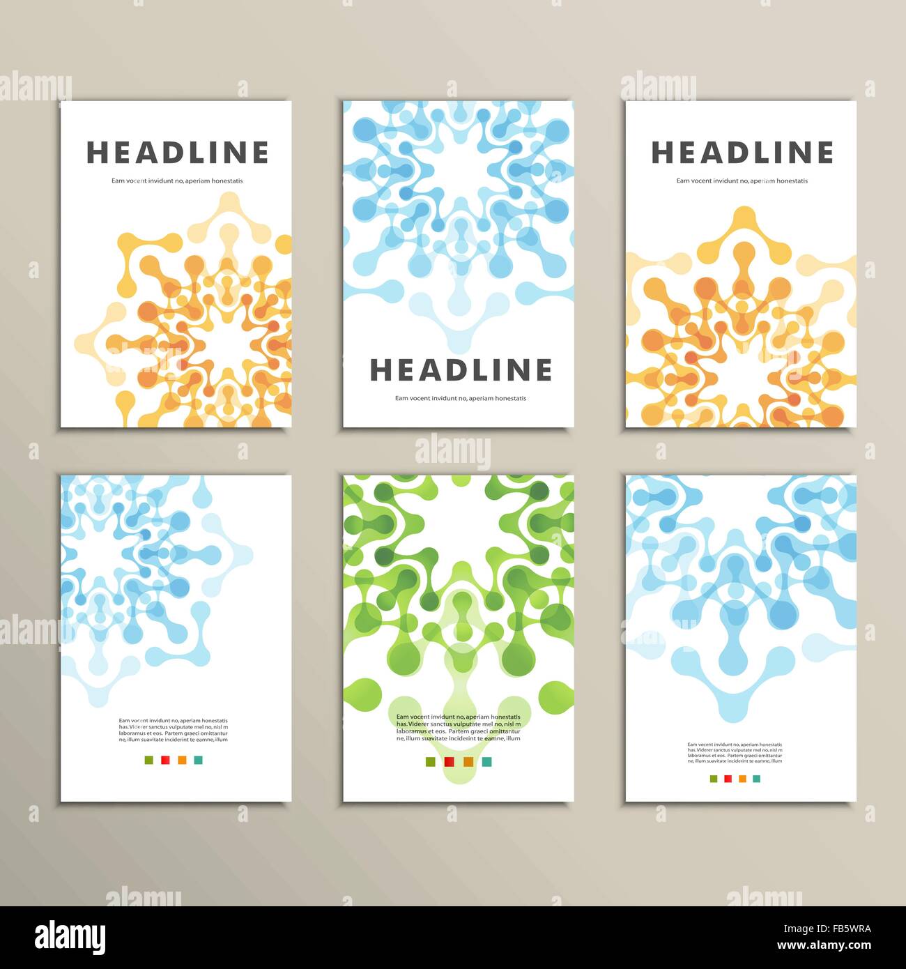 Vector Abstract Molecular Structure Cover Template Design Stock Vector