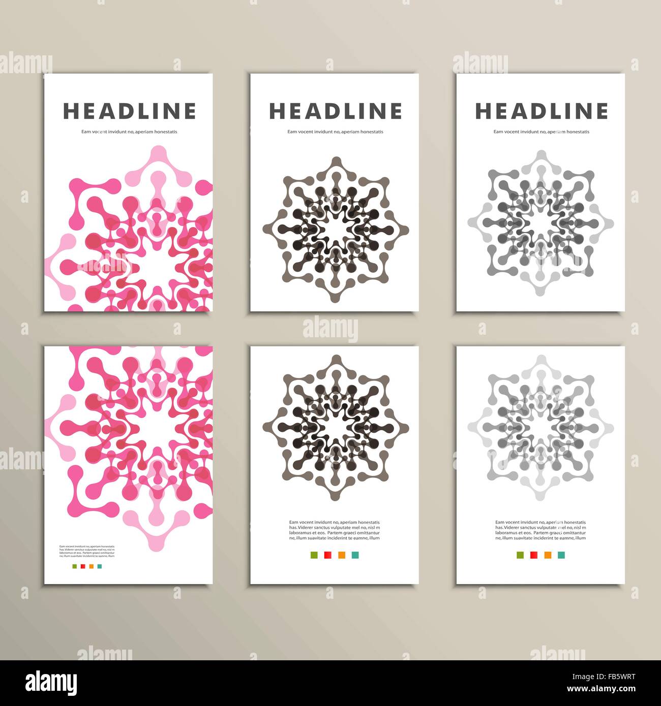 Vector Abstract Molecular Structure Cover Template Design Stock Vector