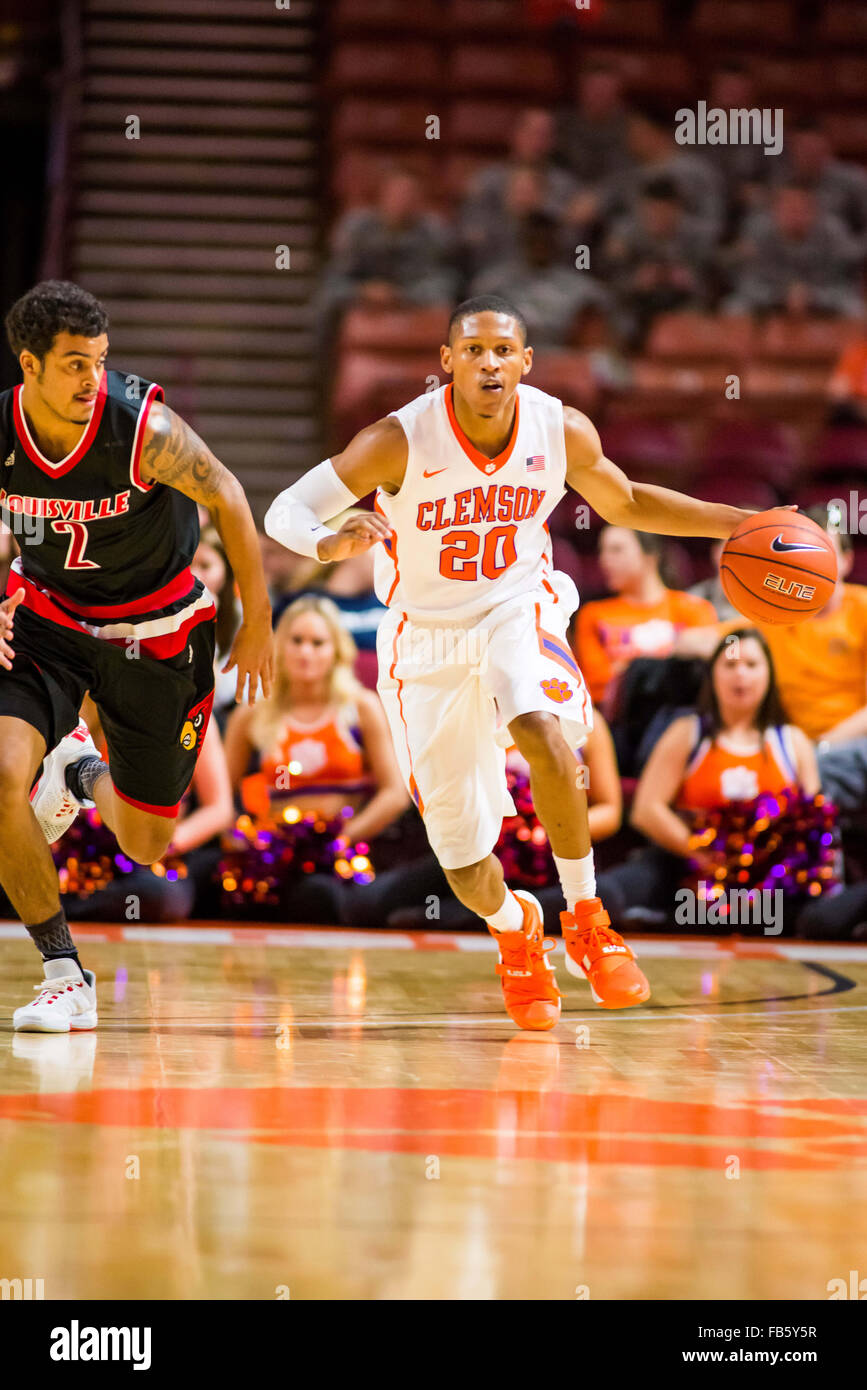 Clemson Tigers guard Jordan Roper (20) during the NCAA basketball game ...