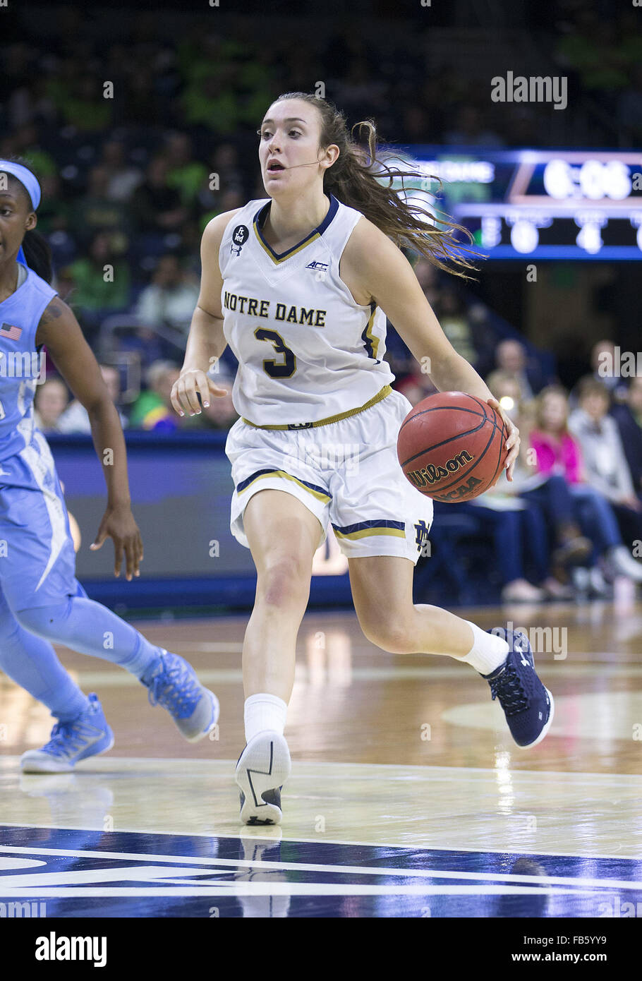 South Bend, Indiana, USA. 10th Jan, 2016. Notre Dame guard Marina ...