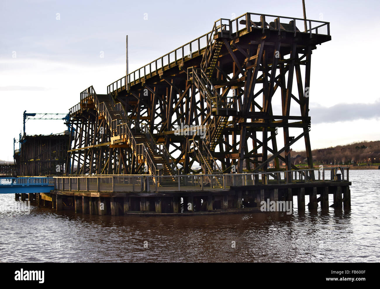 The Dunston Staiths on the river Tyne, Gateshead, North East England ...