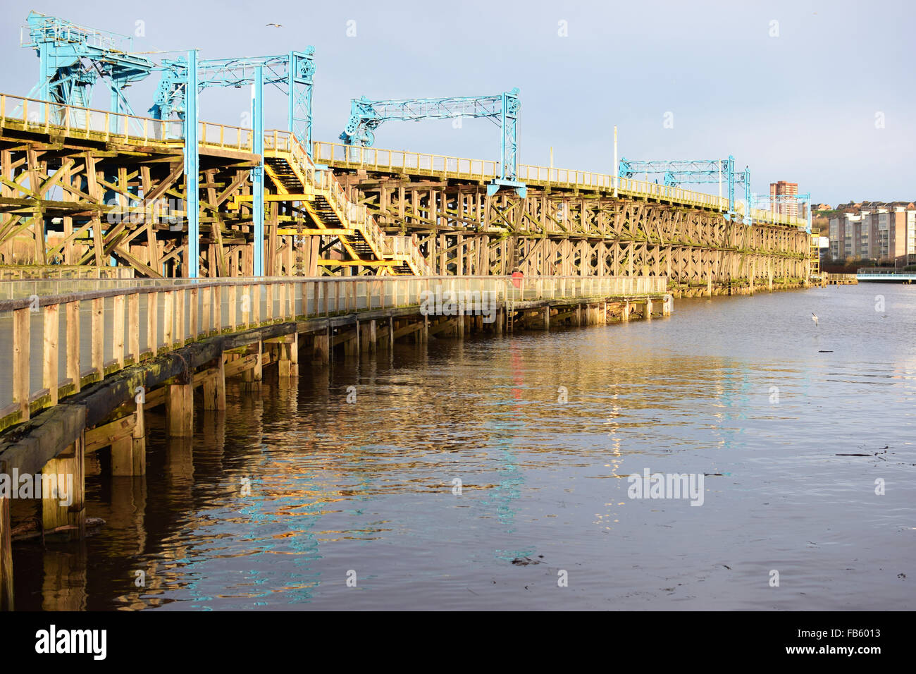 The Dunston Staiths on the river Tyne, Gateshead, North East England ...