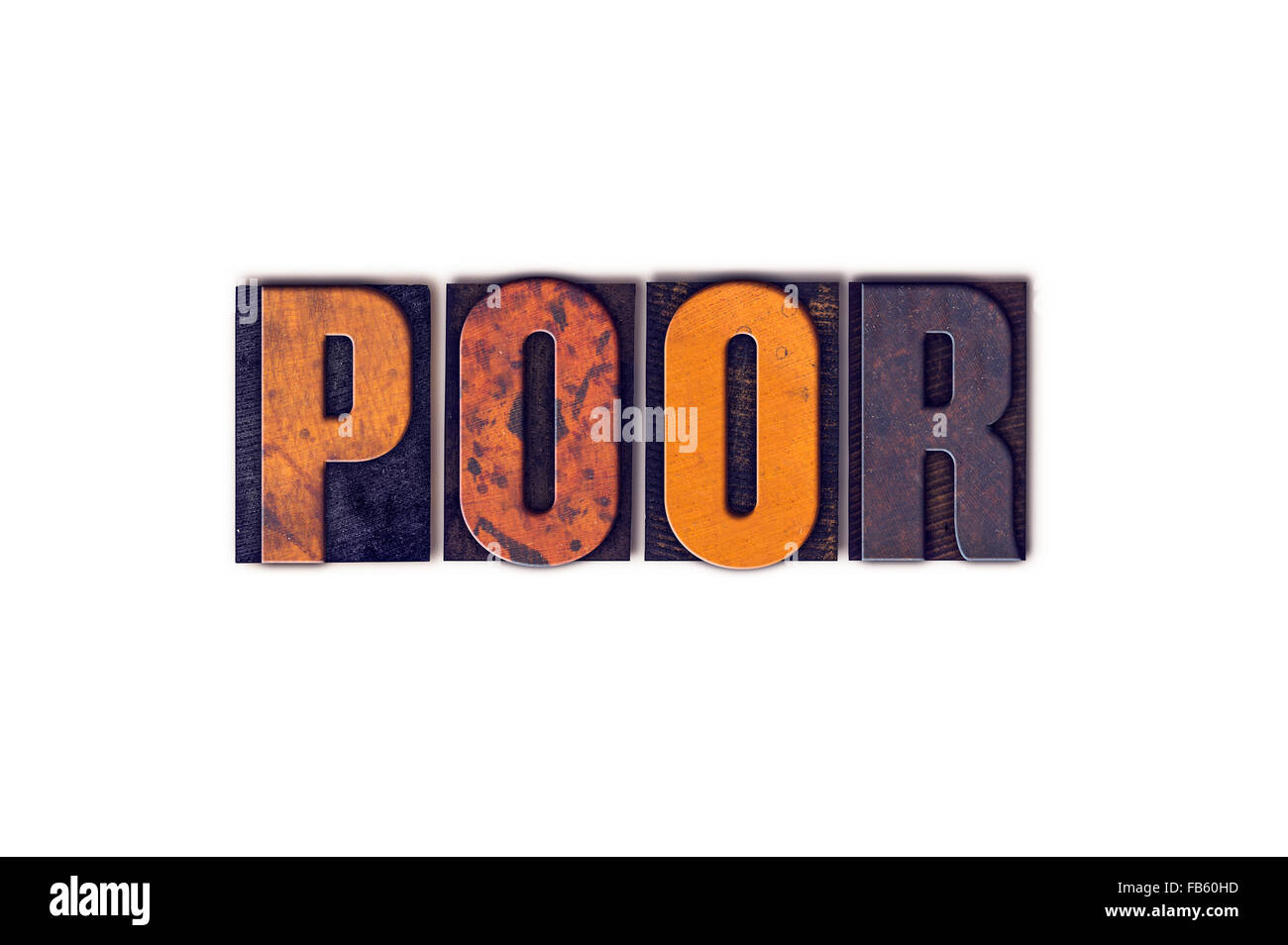 Word poor written in vintage hi-res stock photography and images - Alamy