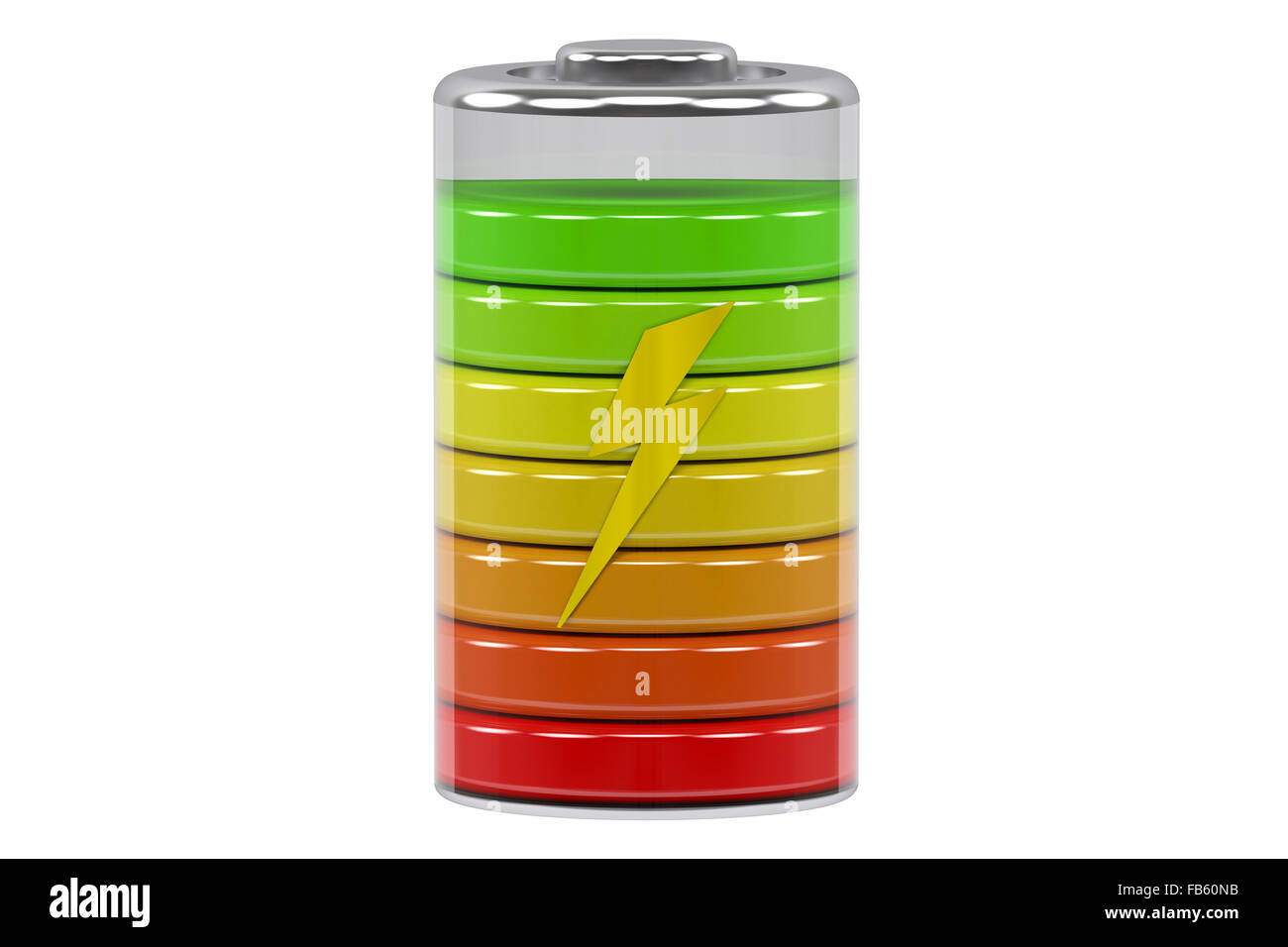 Battery charge level indicators isolated on white background Stock ...