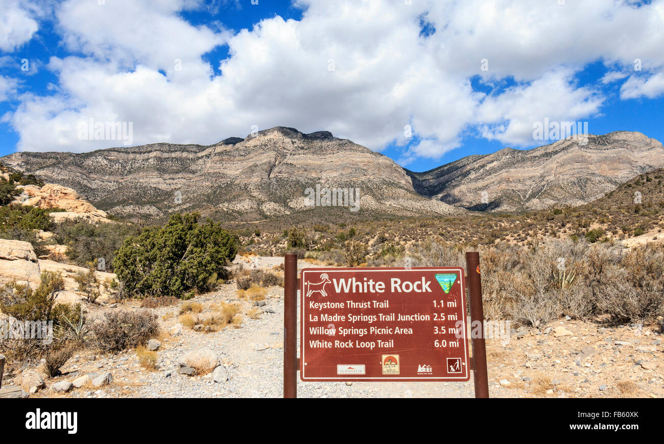 Trailhead in Red Rock Canyon National Conservation Area 20 miles west ...