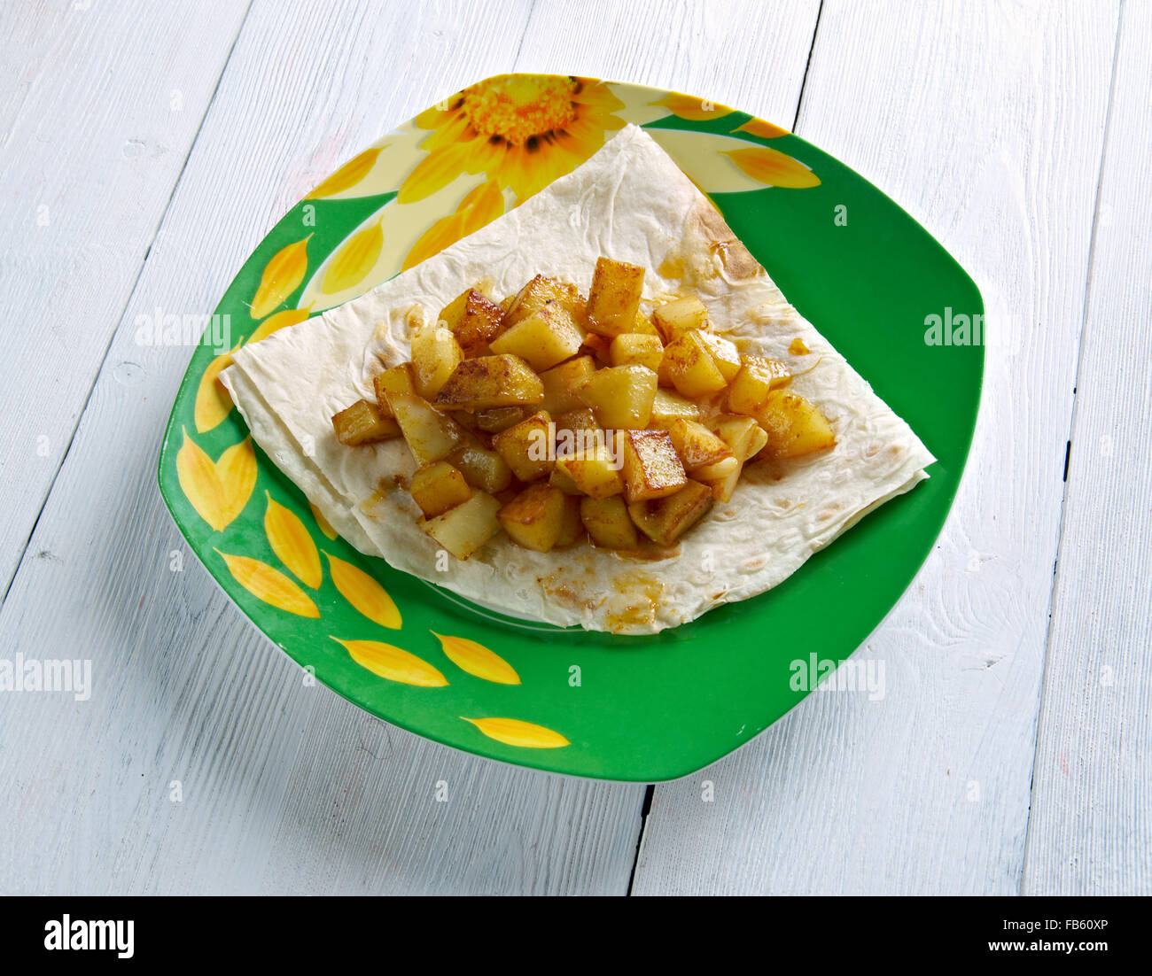 Gallitos de Papa - Costa Rican Potatoes.South America Stock Photo - Alamy