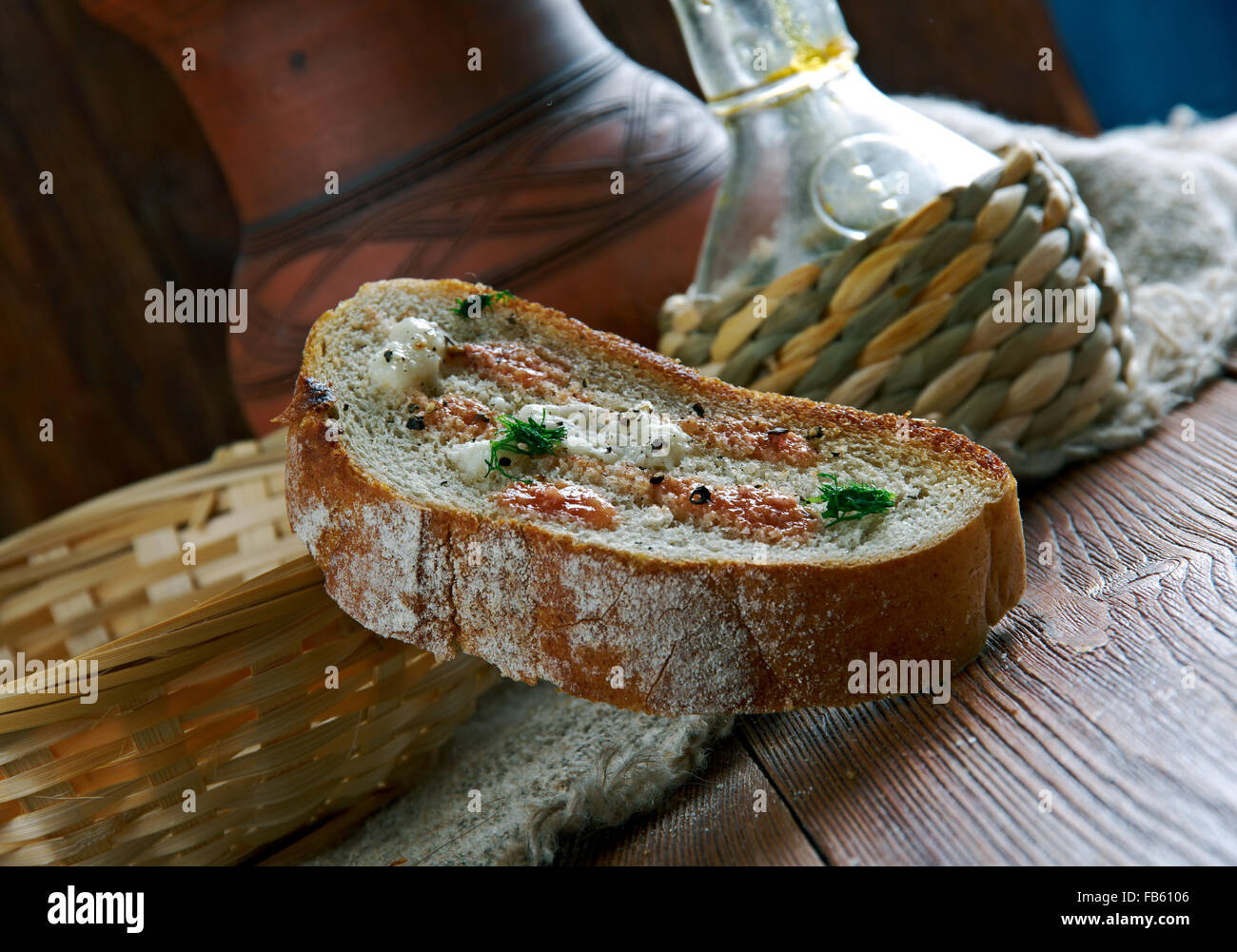 Pa amb Tomaquet - Bread with garlic and tomato .typical of Catalonia ...