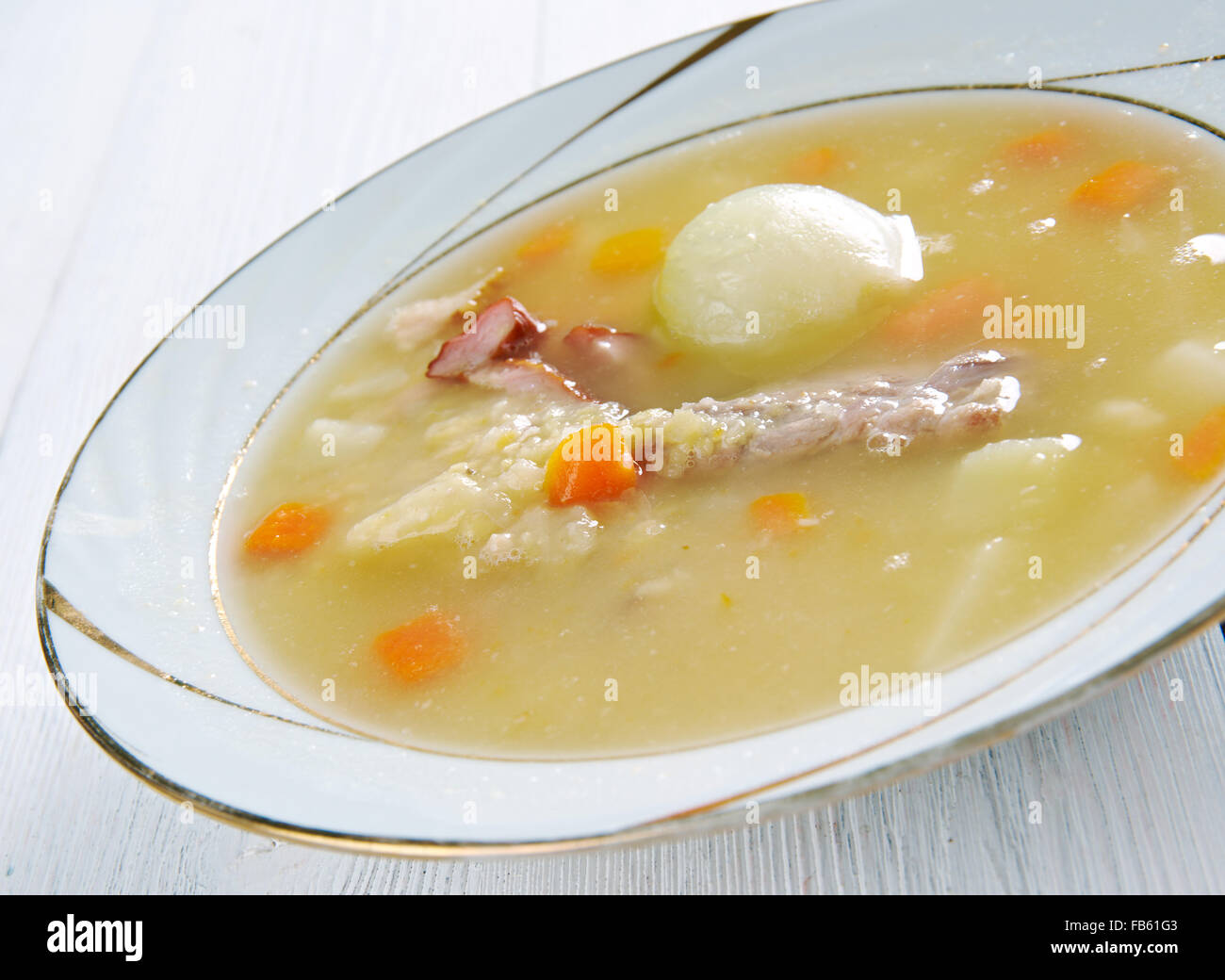 Soupe aux pois - Pea soup traditional dish in Canadian cuisine Stock ...
