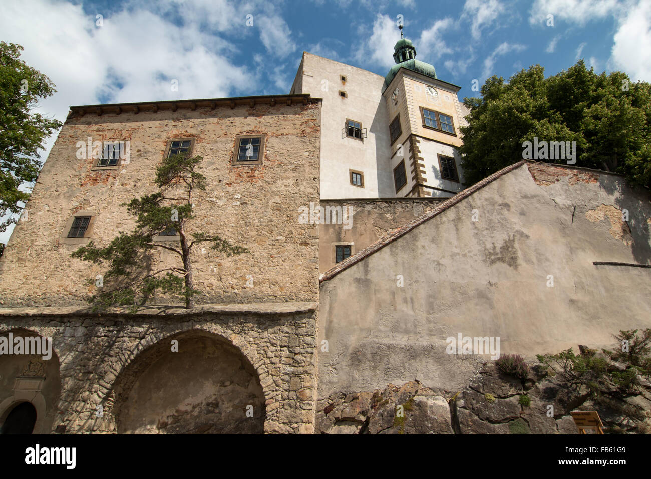 Buchlov castle - famous Gothic castle Stock Photo - Alamy