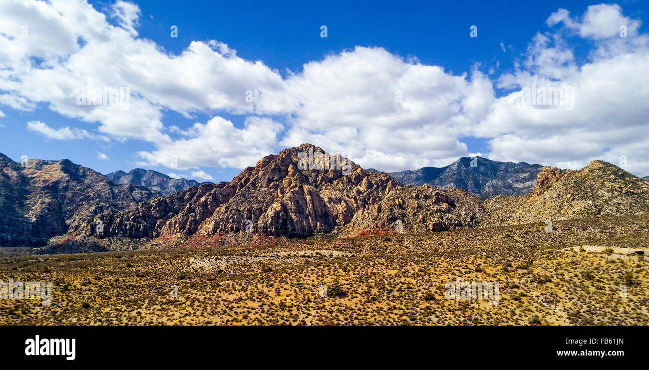 View of colorful hills in Red Rock Canyon National Conservation Area ...