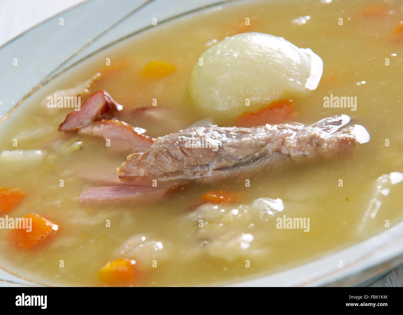 Soupe aux pois - Pea soup traditional dish in Canadian cuisine Stock ...