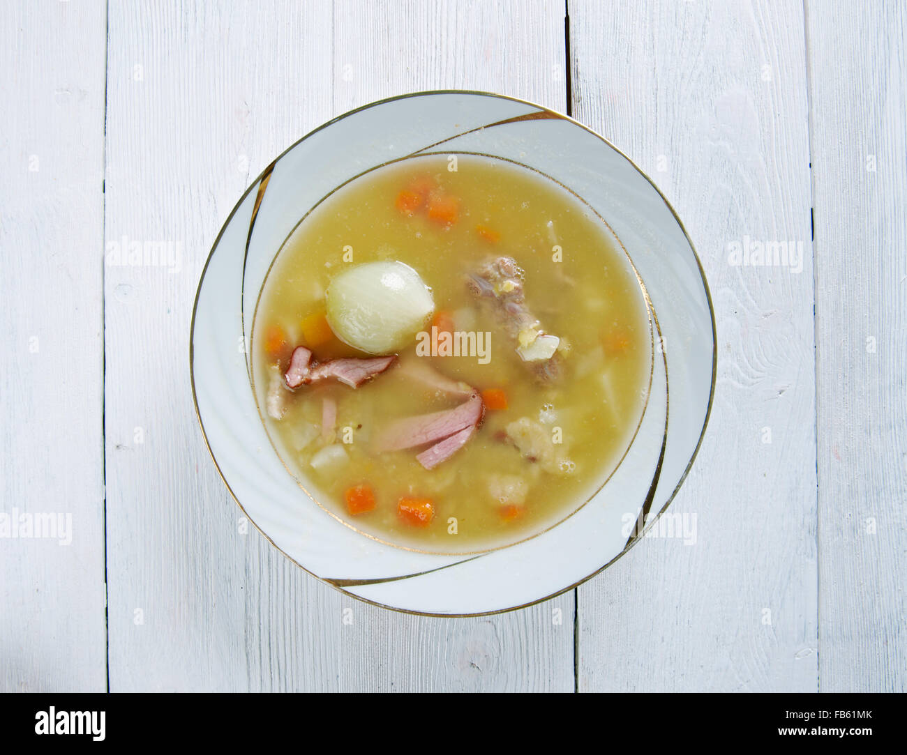 Soupe aux pois - Pea soup traditional dish in Canadian cuisine Stock ...