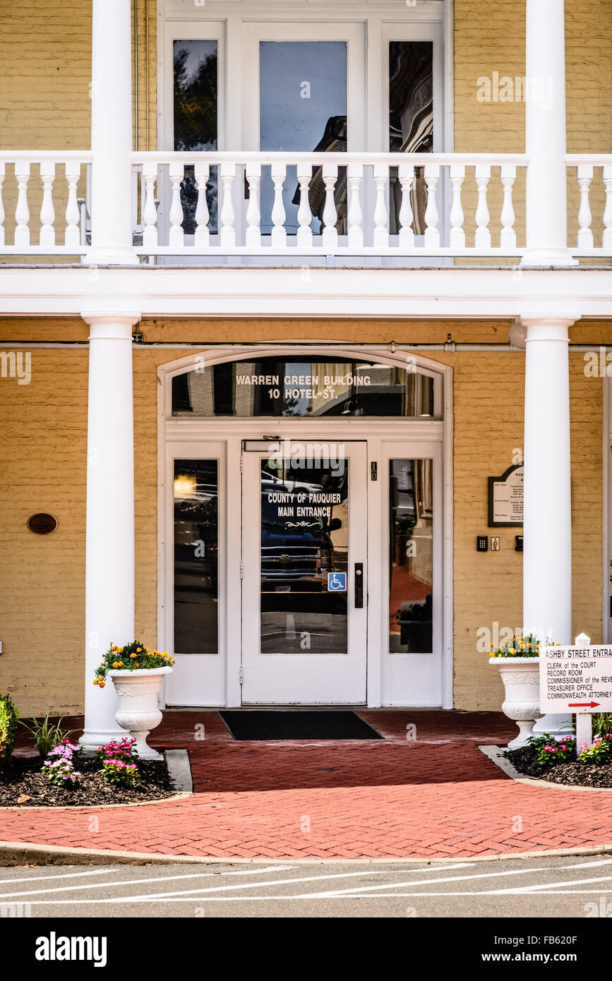 Warren Green Hotel Building, 10 Hotel Street, Warrenton, Virginia Stock ...
