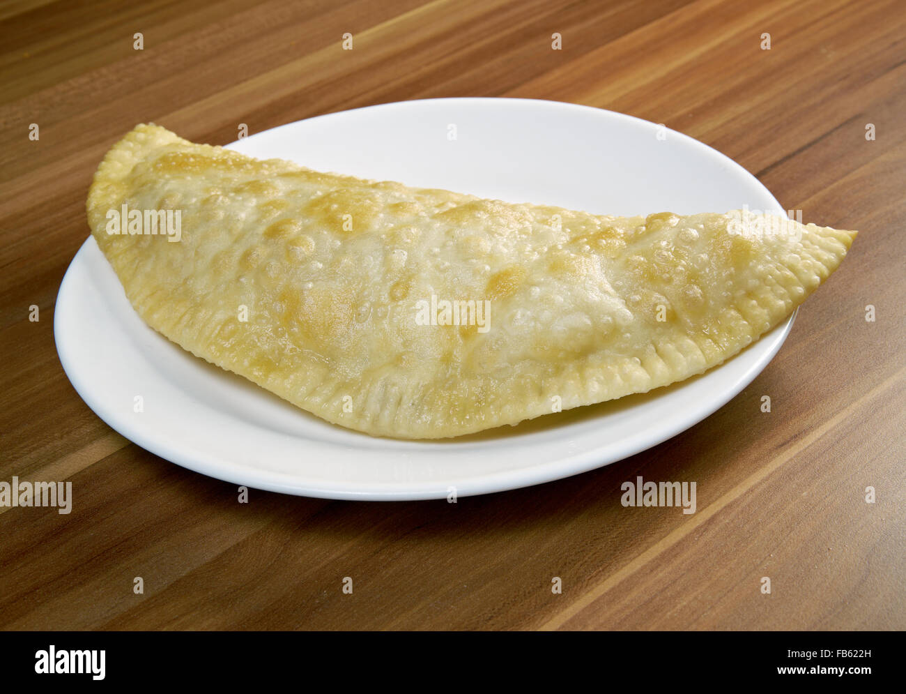 Cheburek with meat - traditional Caucasian dish.national dish of the ...