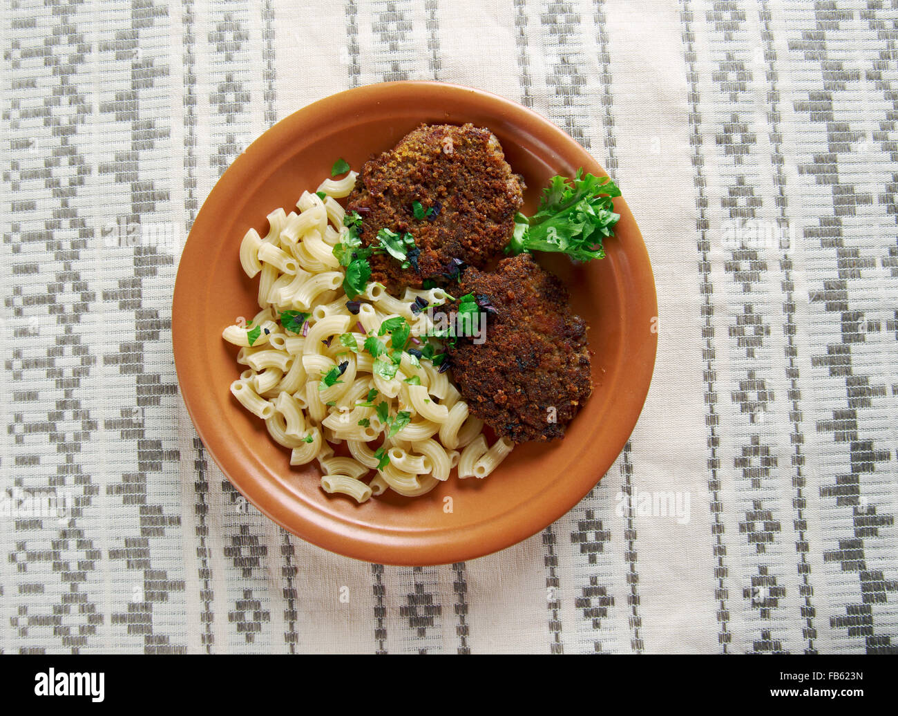 Mince Cutlets from the liver and pork meat Stock Photo - Alamy
