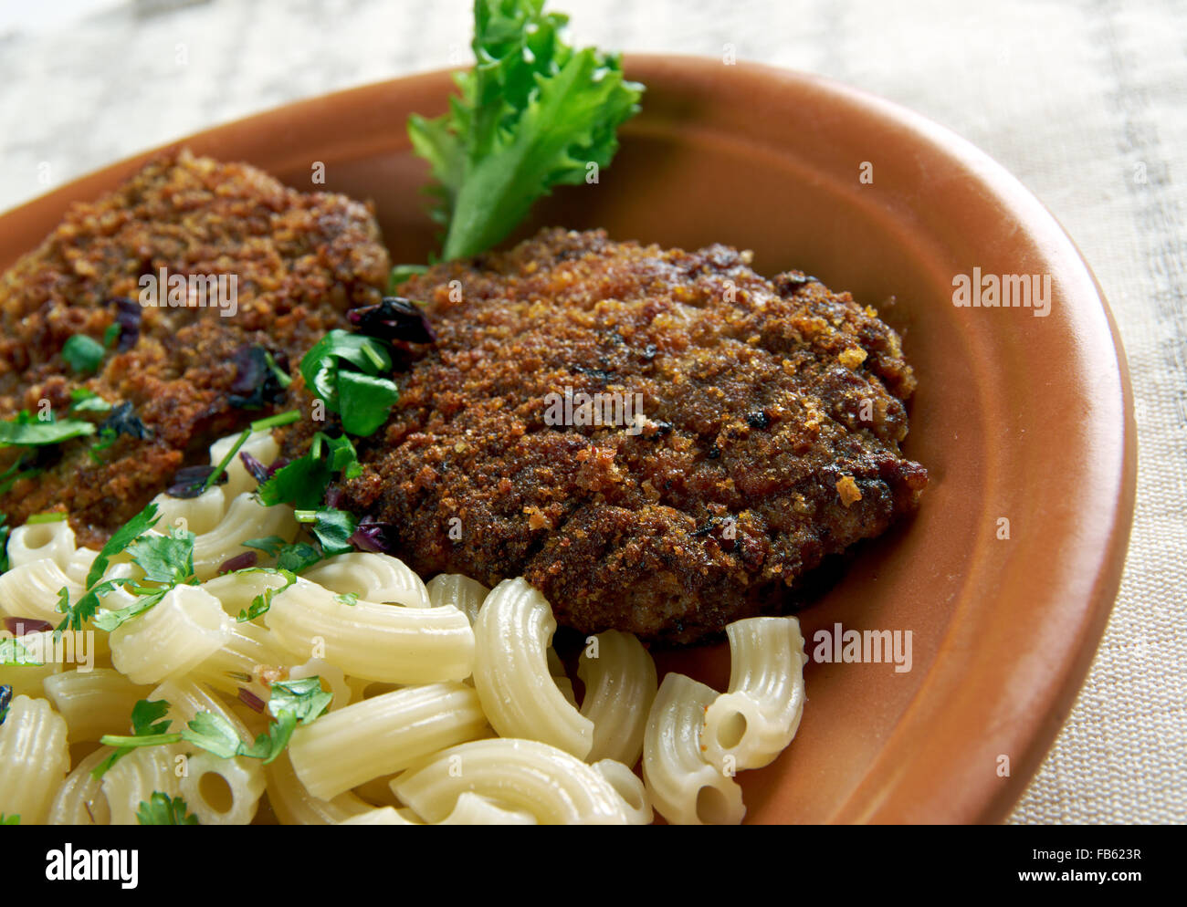 Mince Cutlets from the liver and pork meat Stock Photo - Alamy