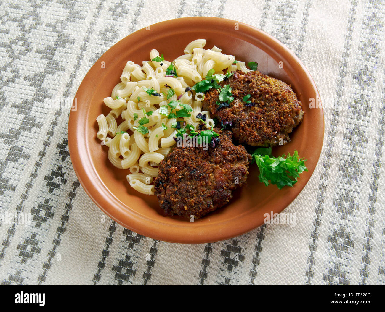 Mince Cutlets from the liver and pork meat Stock Photo - Alamy