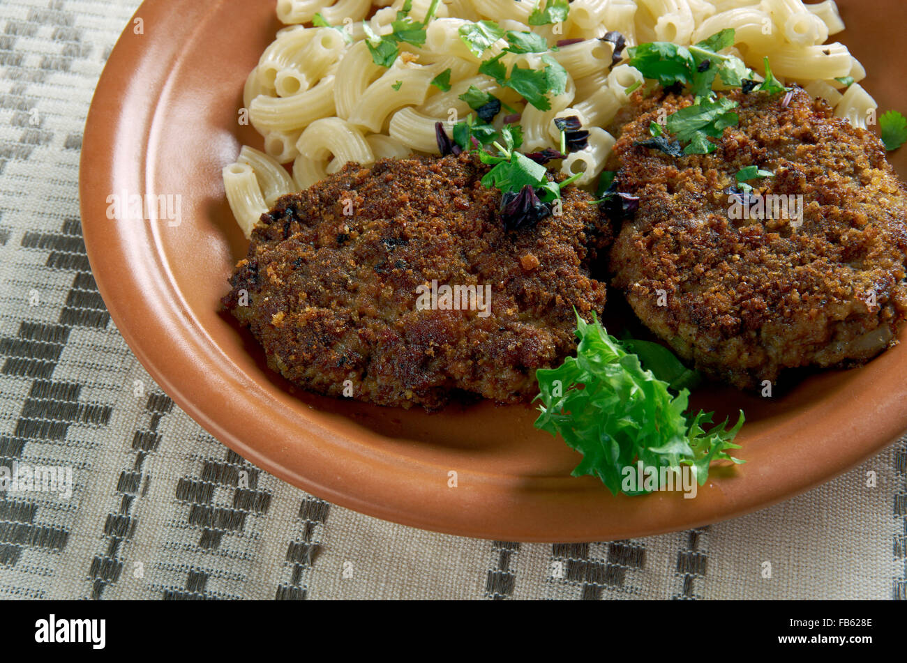 Mince Cutlets from the liver and pork meat Stock Photo - Alamy