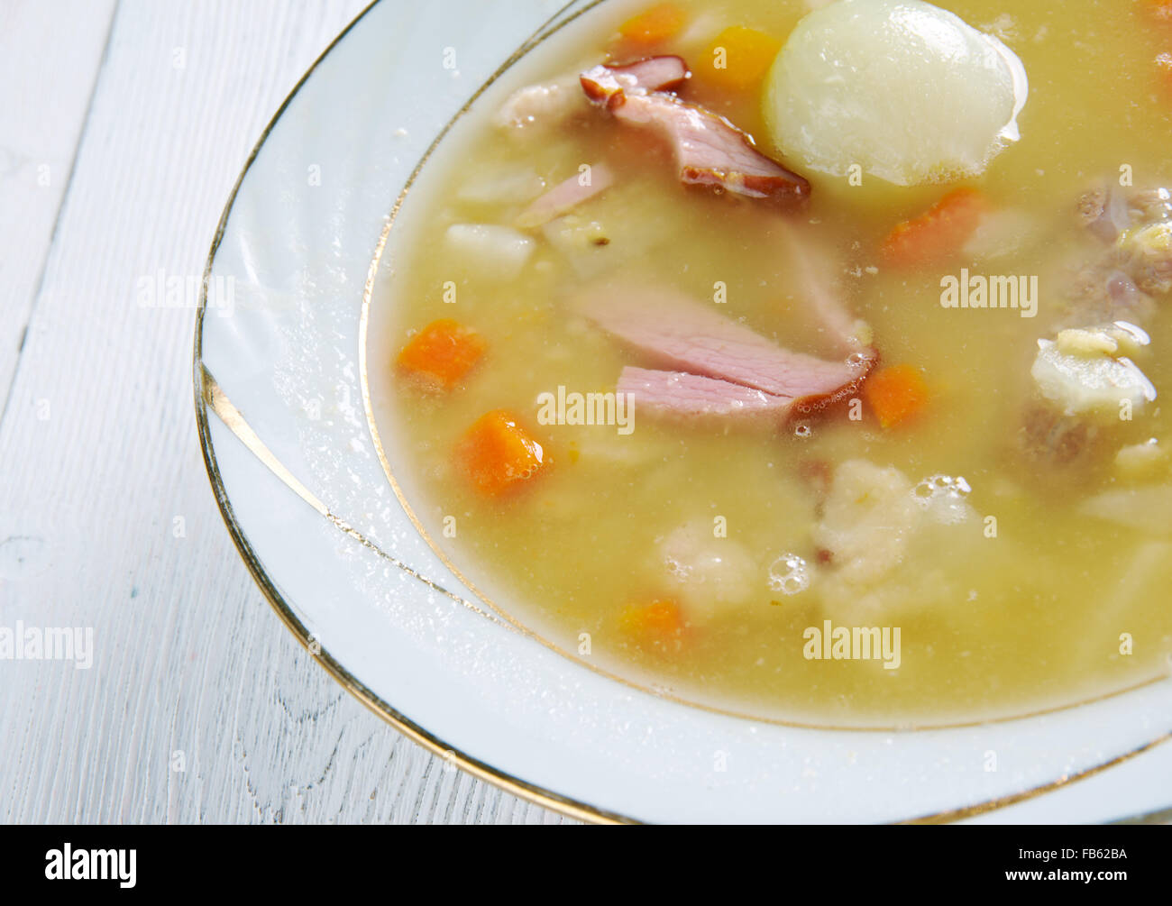 Soupe aux pois - Pea soup traditional dish in Canadian cuisine Stock ...