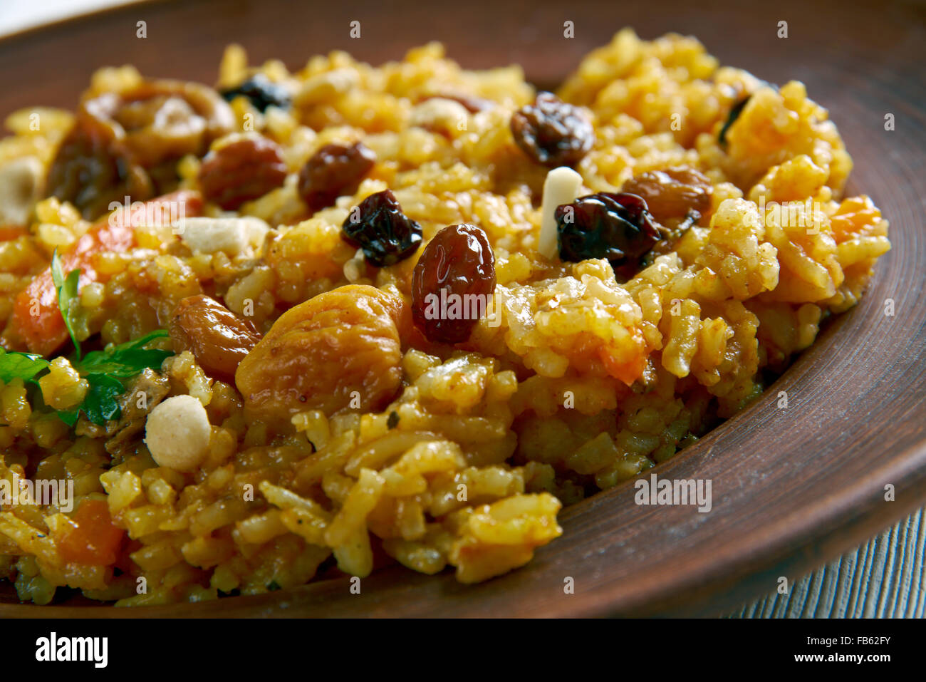 Zarda Pulao - popular South Asian sweet saffron rice Stock Photo - Alamy