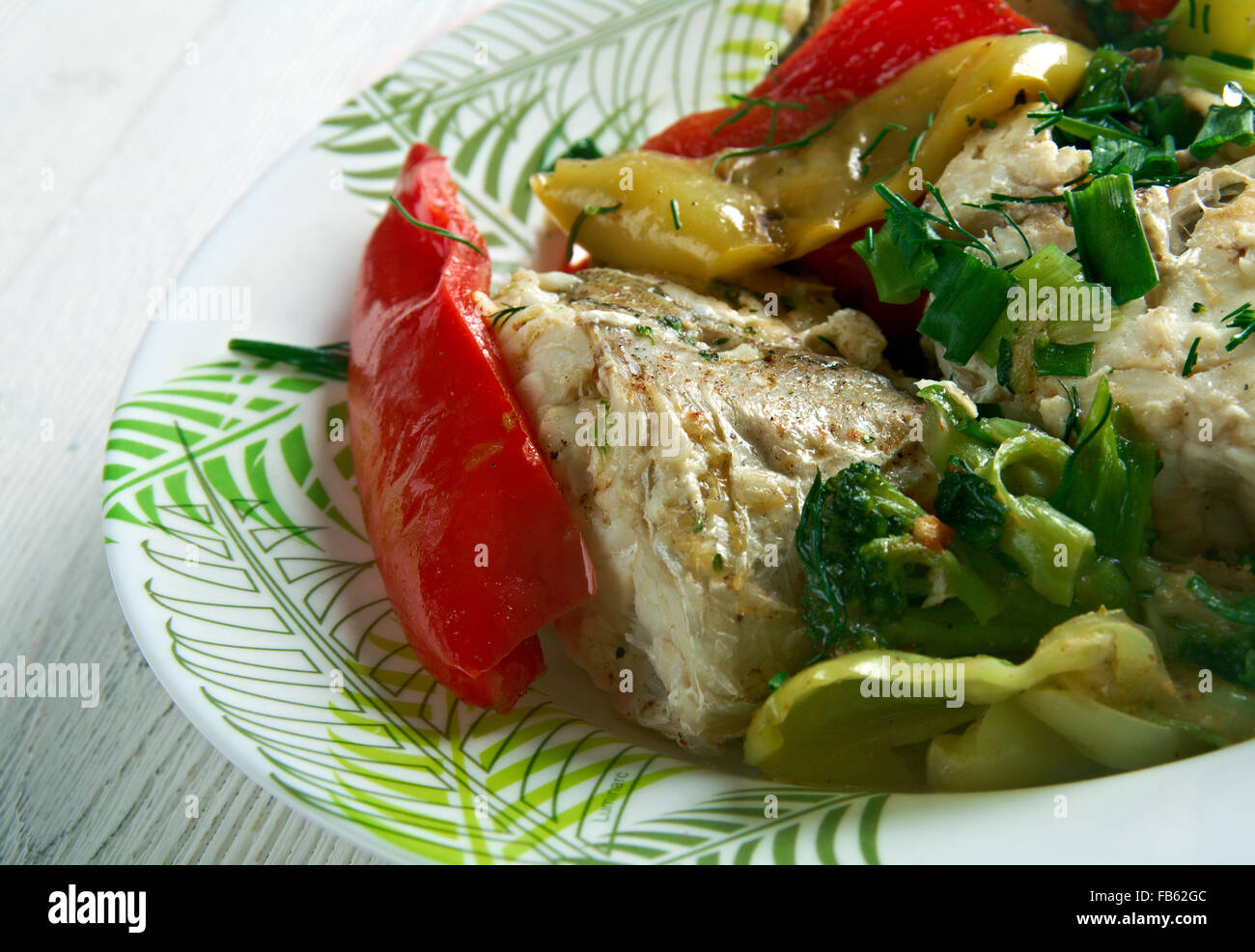 Fish and leeks in Hot Mustard Sauce .Sorse Bata Diya Maach.Bangladesh ...