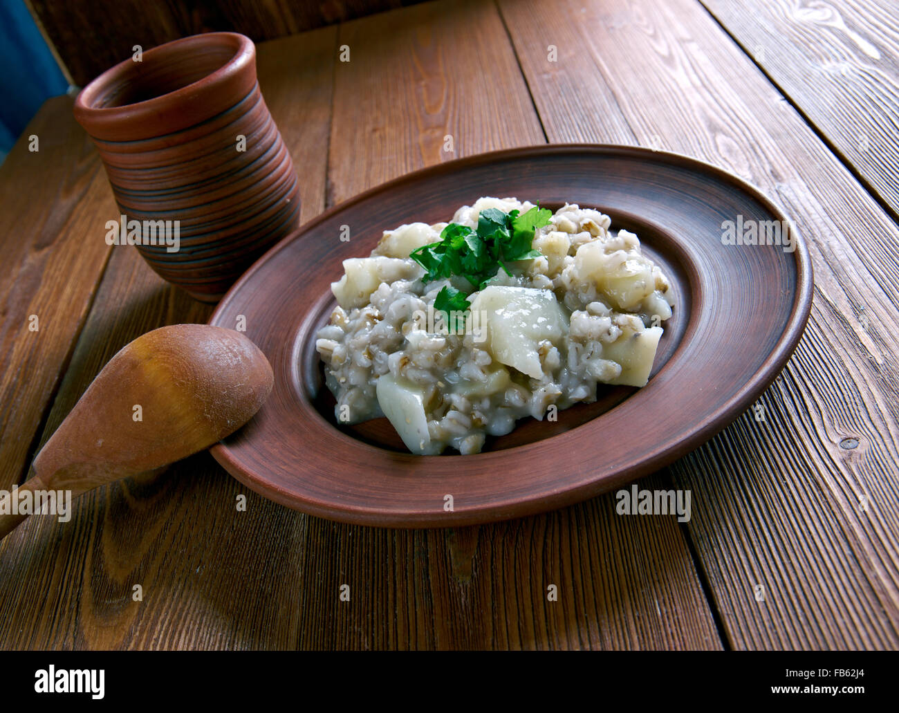 Mulgipuder - Estonian cereal with barley and potatoes. Prepares winter ...