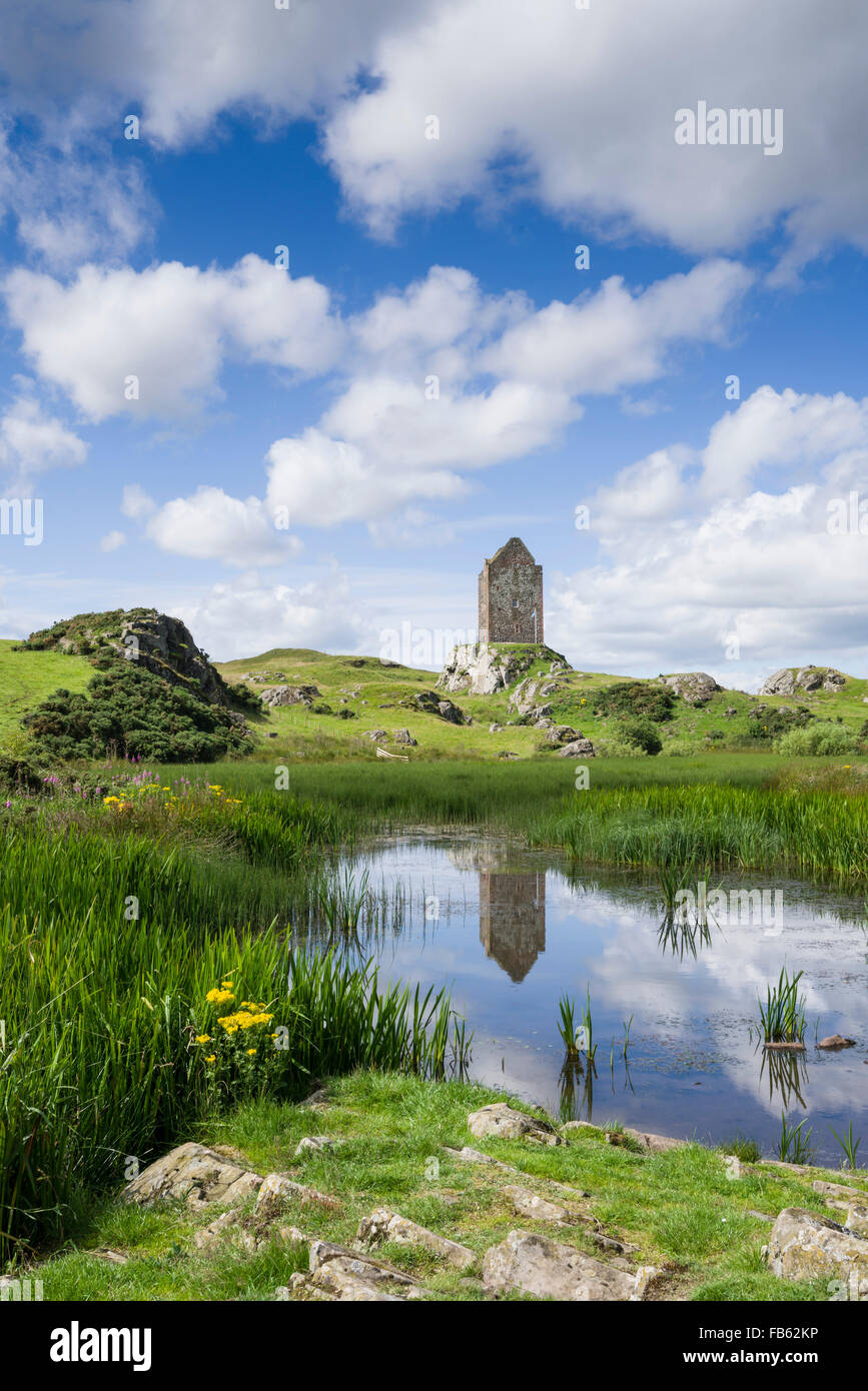 Smailholm Tower, small Scottish castle house near Kelso, Scottish ...
