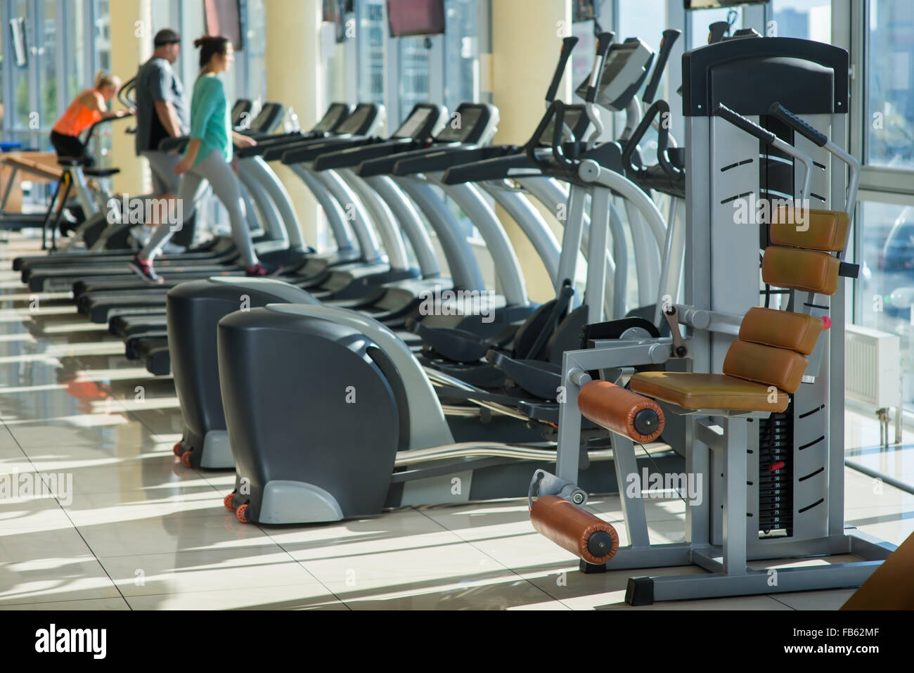 Training apparatus in gym hall Stock Photo - Alamy