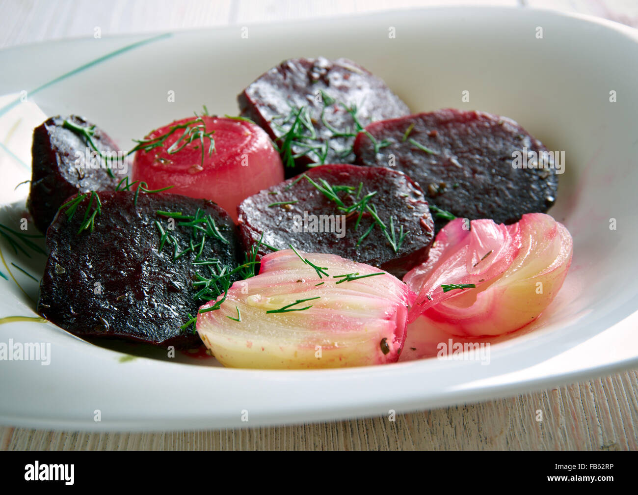 Balsamic Roasted Beet and Onion Stock Photo - Alamy