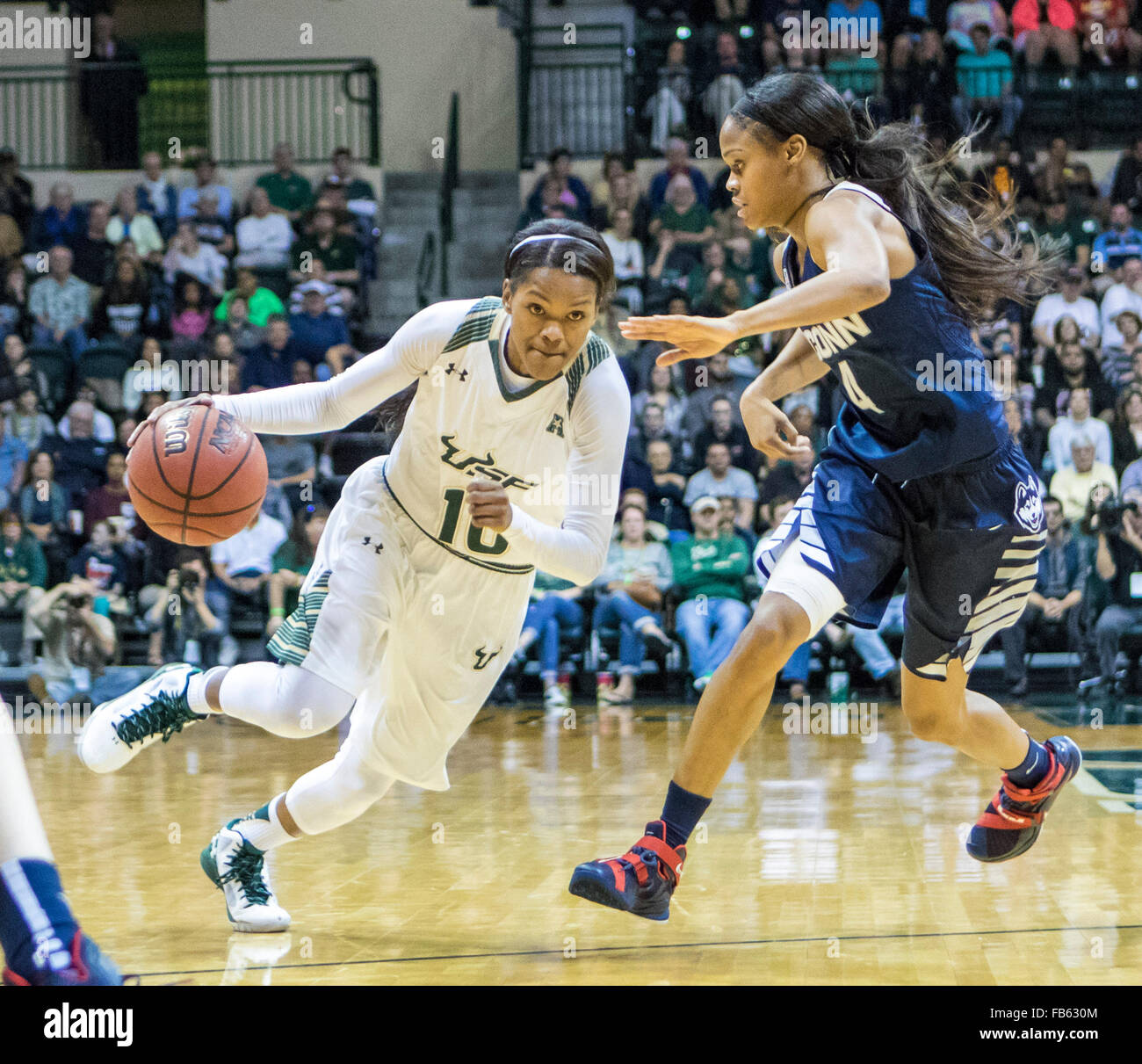 Tampa, FL, USA. 10th Jan, 2016. South Florida Bulls guard Courtney ...