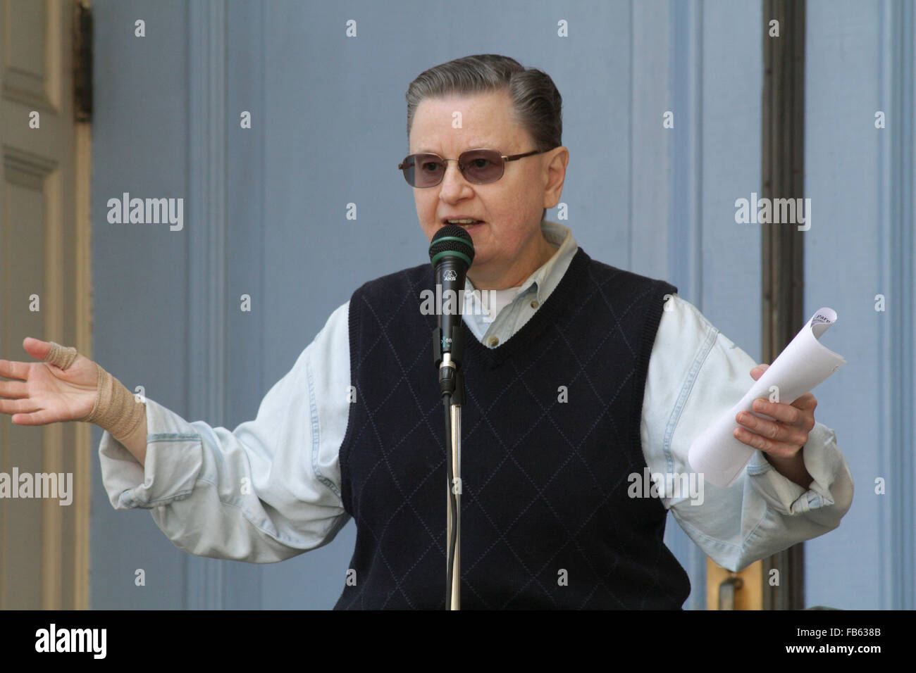 Transgender activist Bet Power (Ben Power Alwin) speaks at the 2013 ...