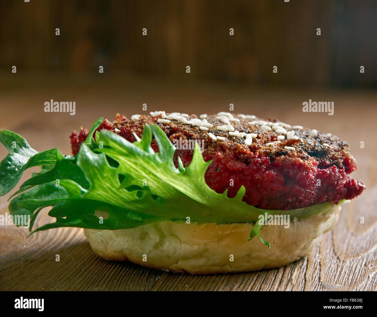 Quarter Pounder Beet Burger Stock Photo - Alamy