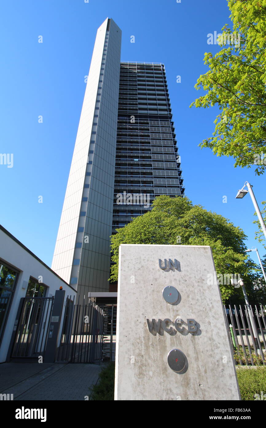 The entrance of the un tower in bonn hi-res stock photography and ...