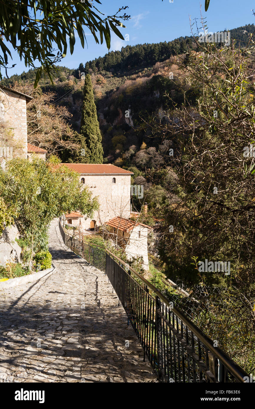 The monastery of Our Lady of Emialon at Dimitsana, Greece Stock Photo ...
