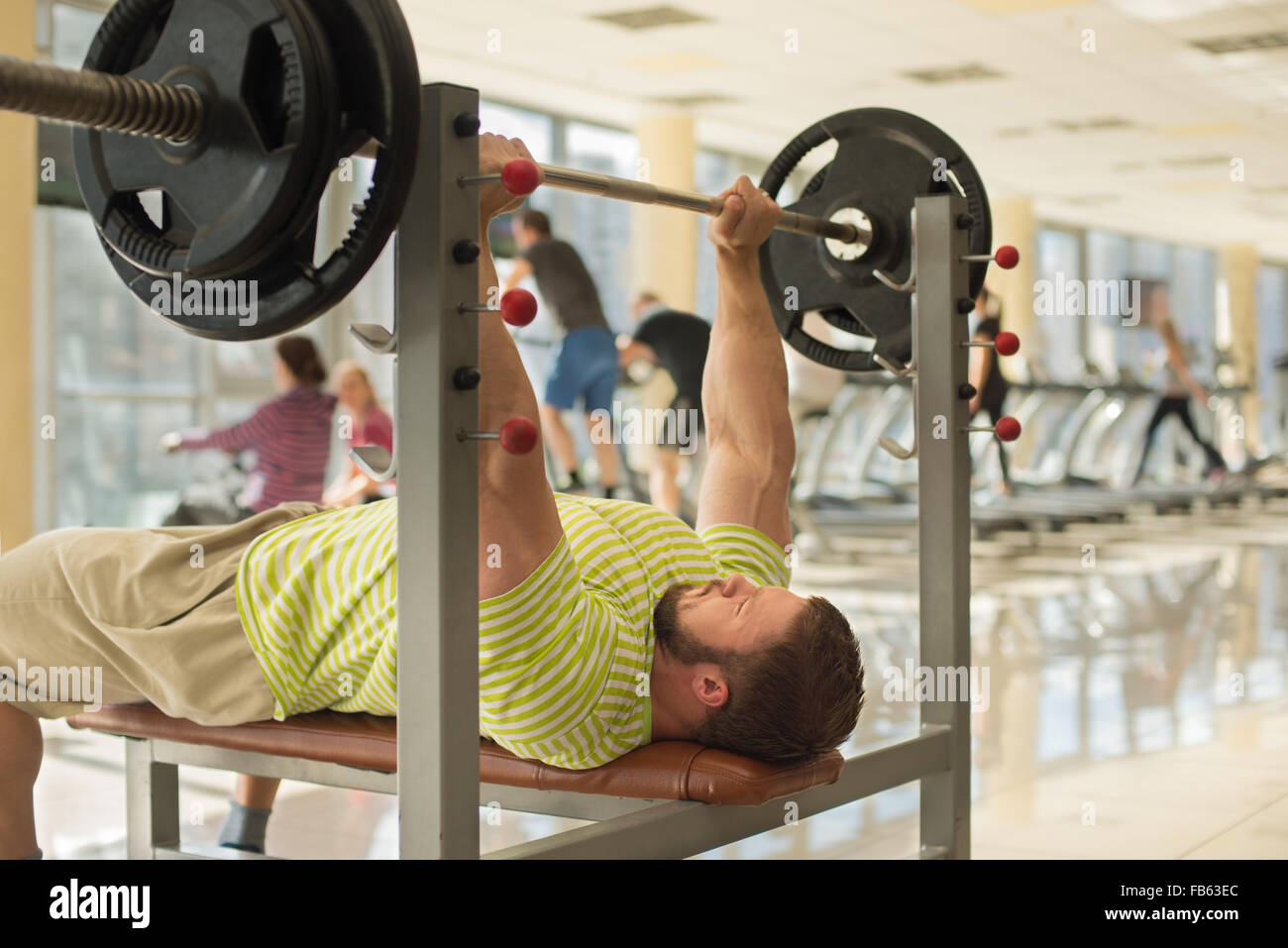 Barbell push press hi-res stock photography and images - Alamy