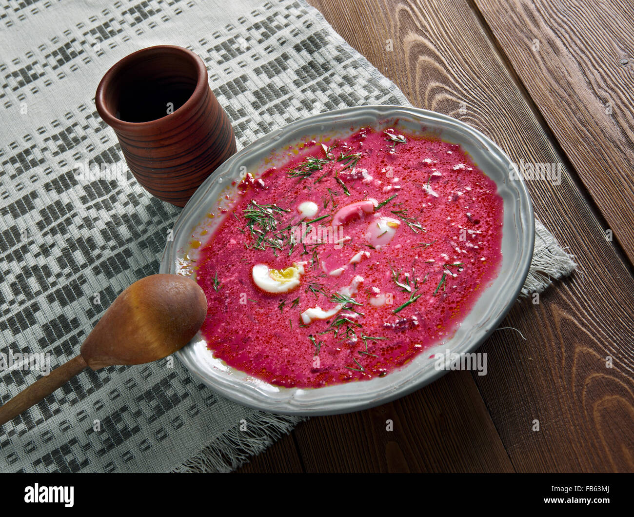 Saltibarschai Lithuanian cold Beet Soup Stock Photo - Alamy