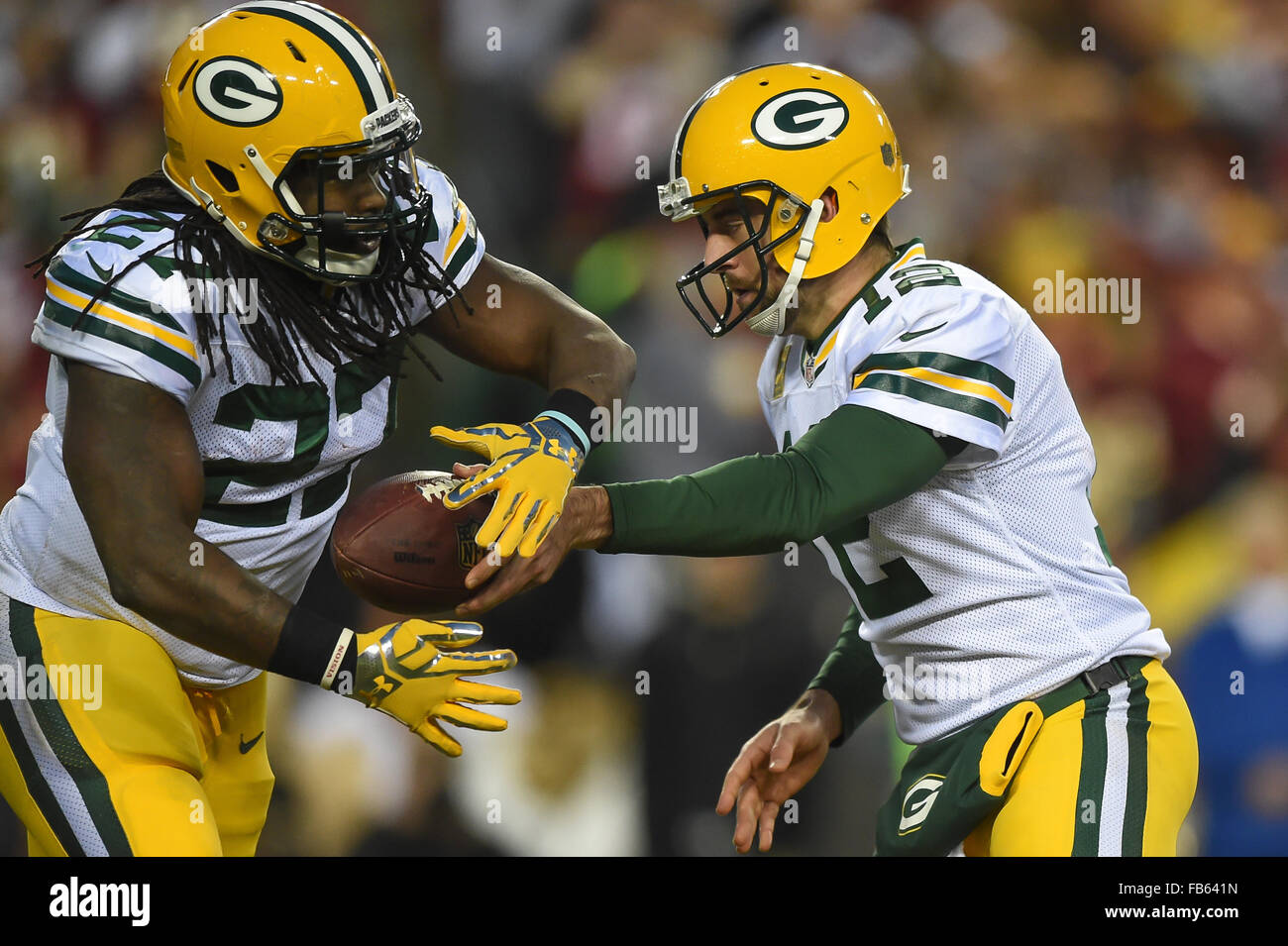Landover, MD, USA. 10th Jan, 2016. Green Bay Packers quarterback Aaron ...