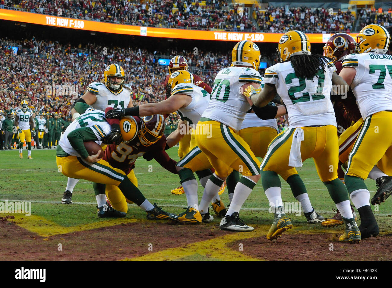 Landover, MD, USA. 10th Jan, 2016. Green Bay Packers quarterback Aaron ...