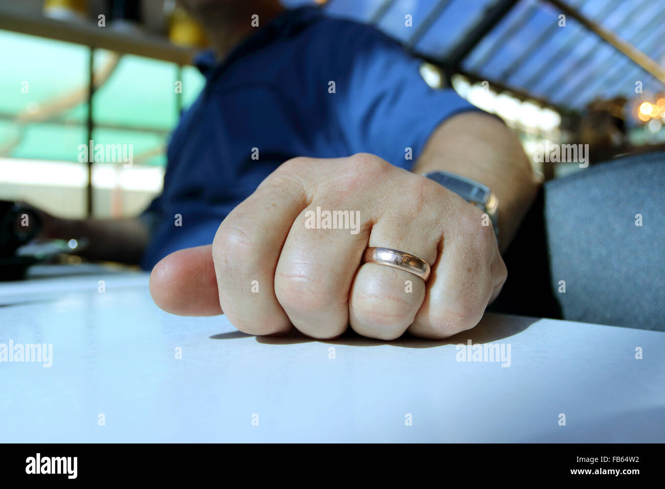 Close up worker tapping on hi-res stock photography and images - Alamy